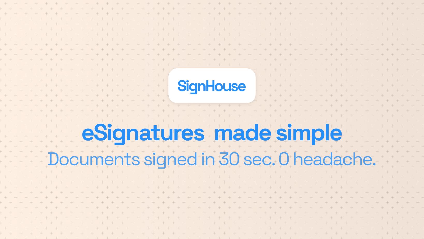 SignHouse | eSign PDFs with free Electronic Signatures